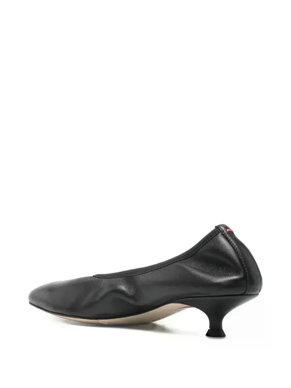 AeydĒ Pointed-tip Kitten Heel Pumps - Black