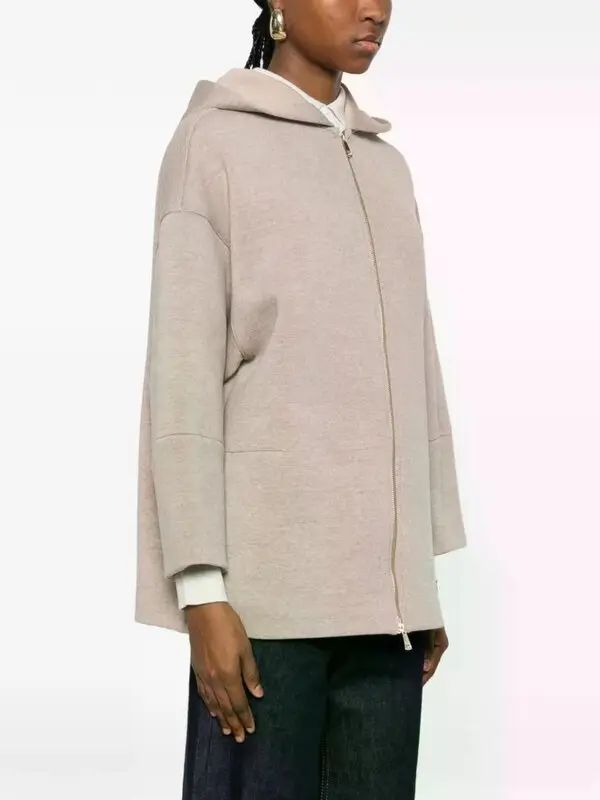 Max Mara Hooded Zip-up Jacket