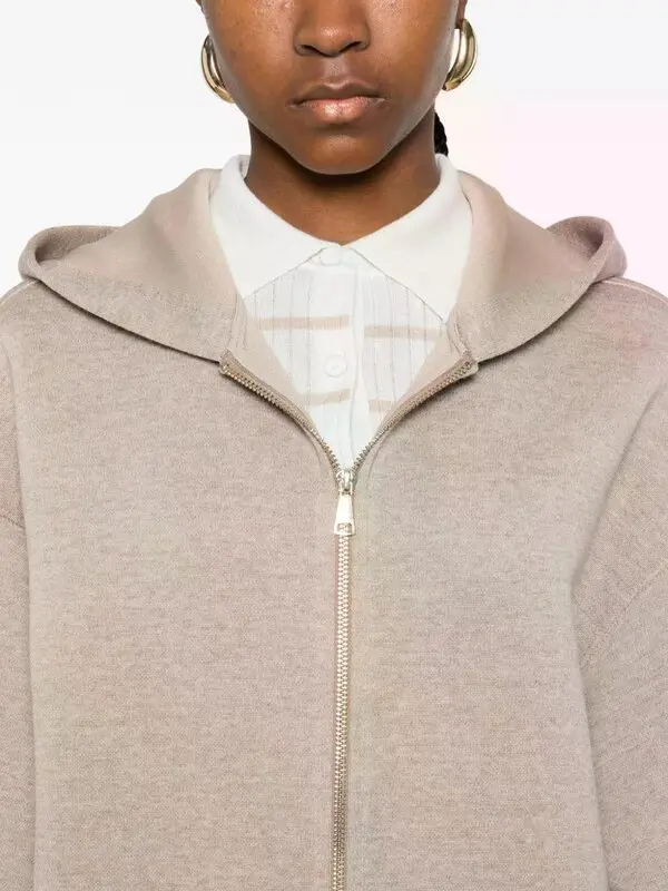 Max Mara Hooded Zip-up Jacket