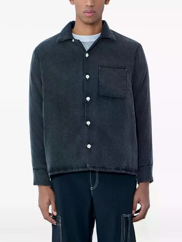 NÒMARYTHM TEXTILE Textured Patch Pocket Shirt