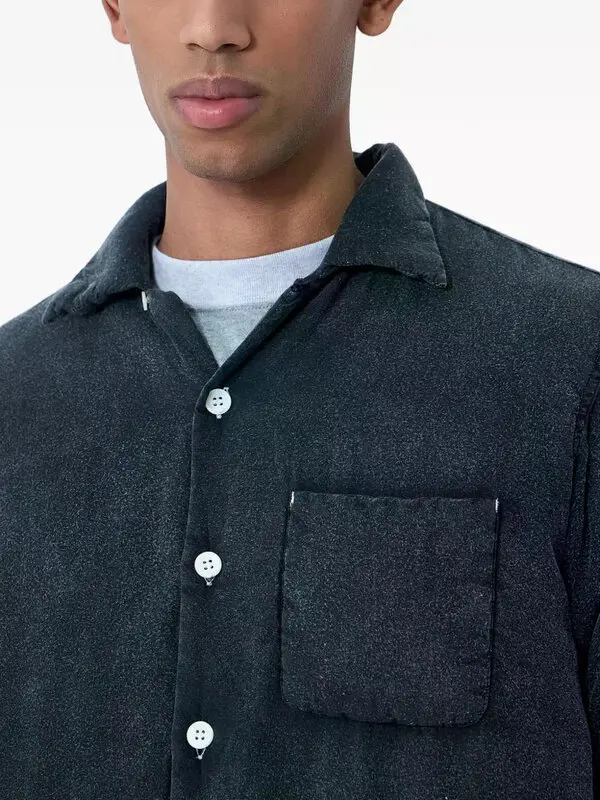 NÒMARYTHM TEXTILE Textured Patch Pocket Shirt