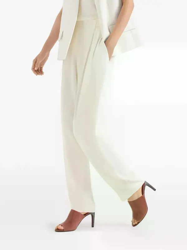 Brunello Cucinelli Pleated Monili-detail Trousers