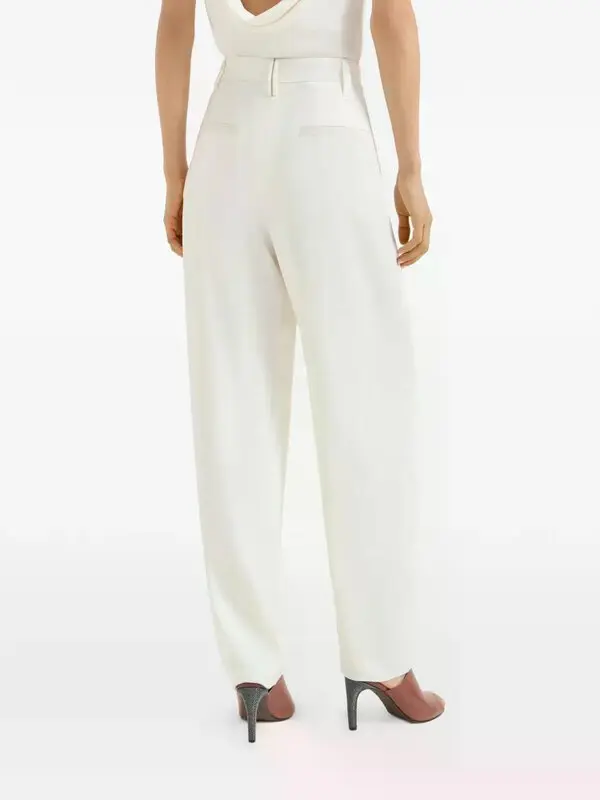 Brunello Cucinelli Pleated Monili-detail Trousers