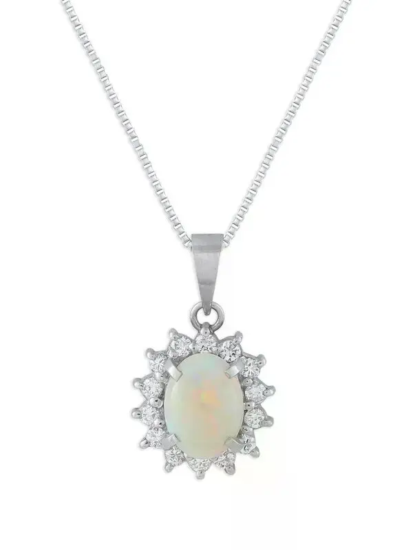LB EXCLUSIVE Opal And Diamond Necklace - Silver