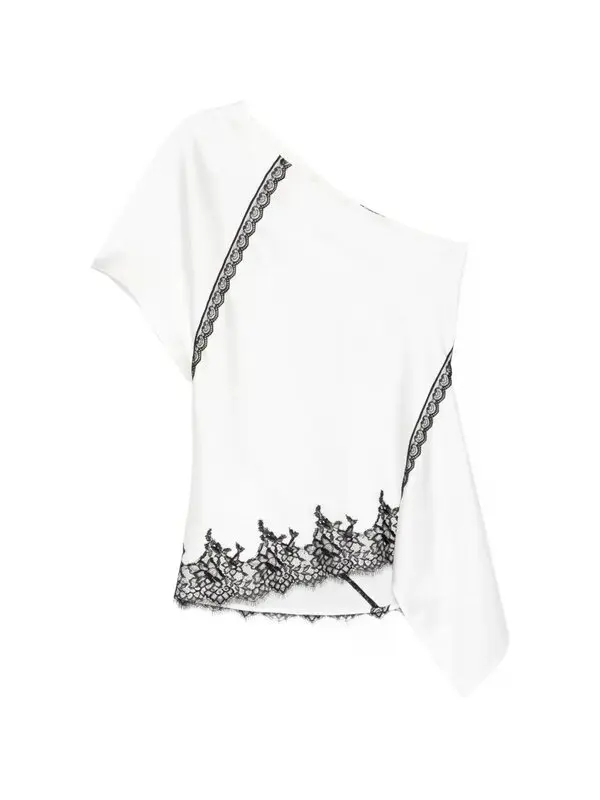 IRO PARIS Topazi Lace-trim Top - White