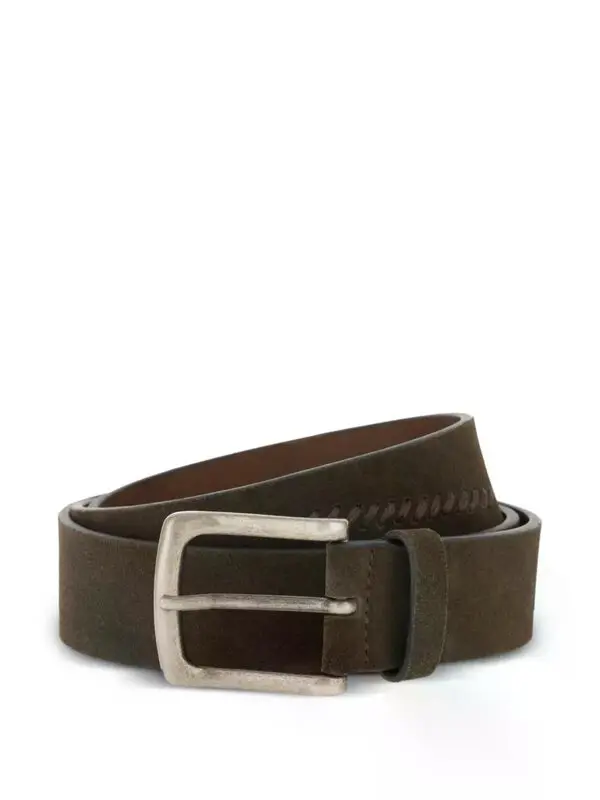 Boggi Milano Suede Leather Belt - Brown