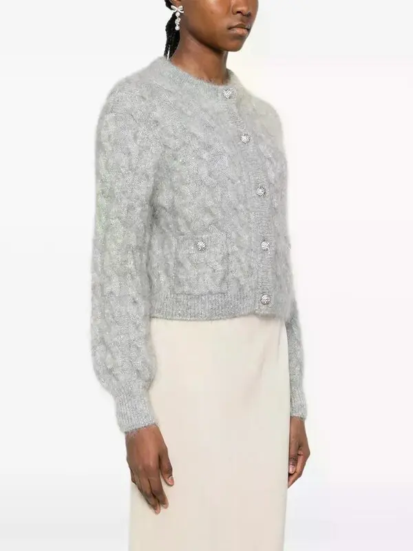 Alessandra Rich Cable-knit Cardigan