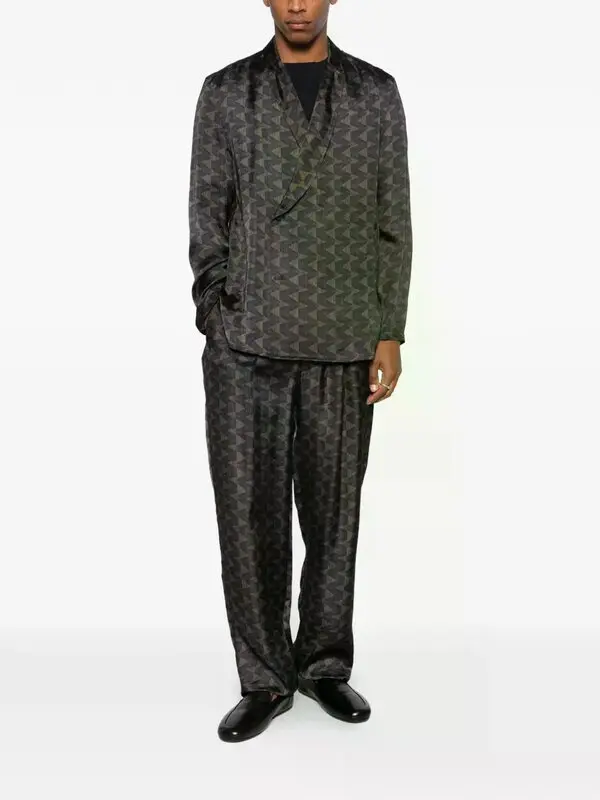 Giorgio Armani Geometric-pattern Trousers