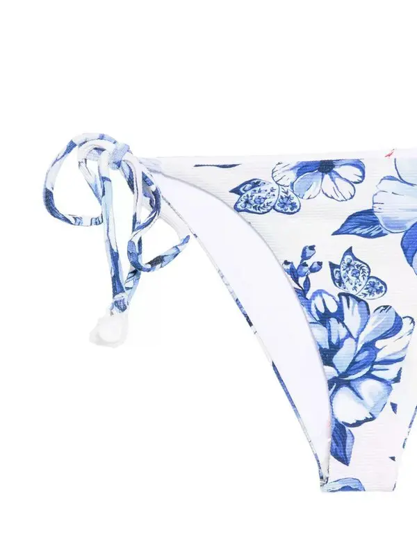 Farm Rio Floral Bikini Bottom - White