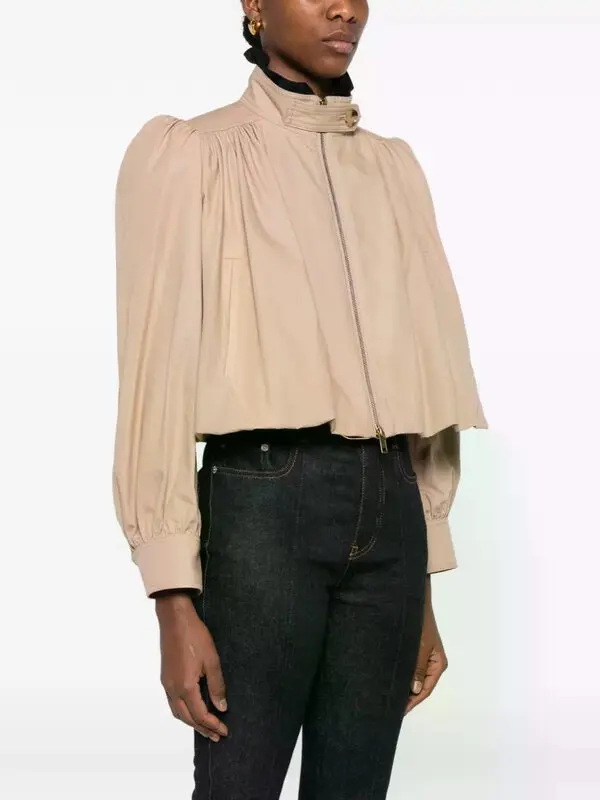Chloé Ruched High-neck Jacket