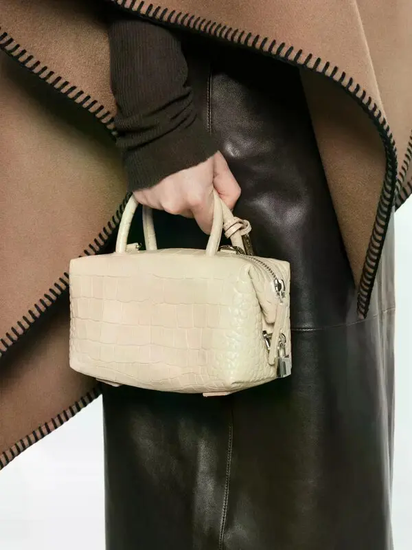 Max Mara Top-handle Croco-effect Mini Bag