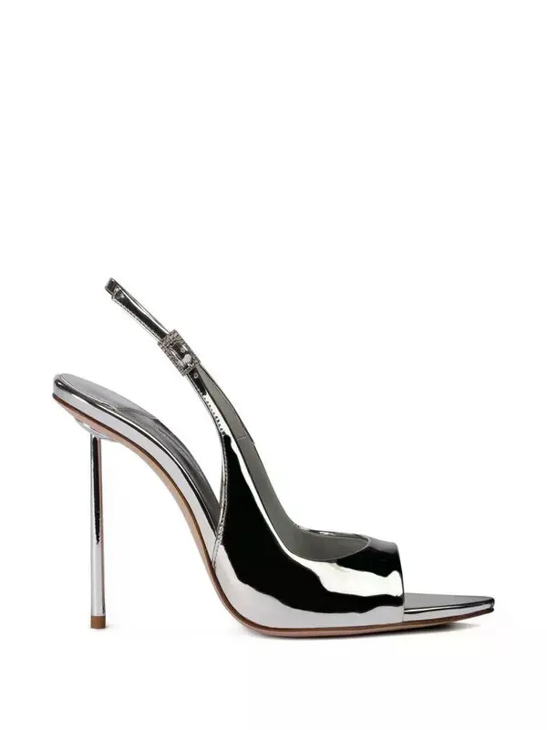 LE SILLA Bella Slingback Heeled Sandals - Silver