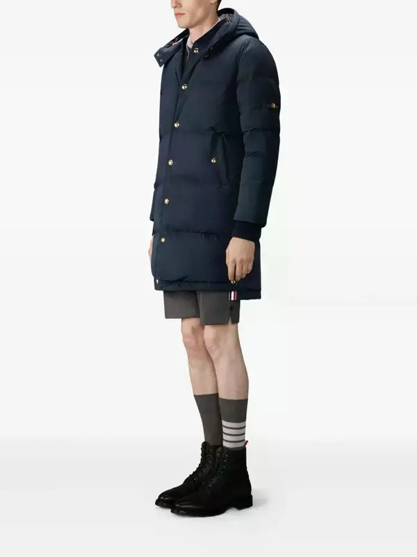 Thom Browne Hooded Button-fastening Coat