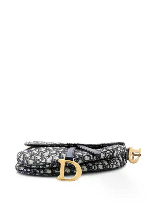 Dior Saddle Handbag Oblique Canvas Medium - Blue