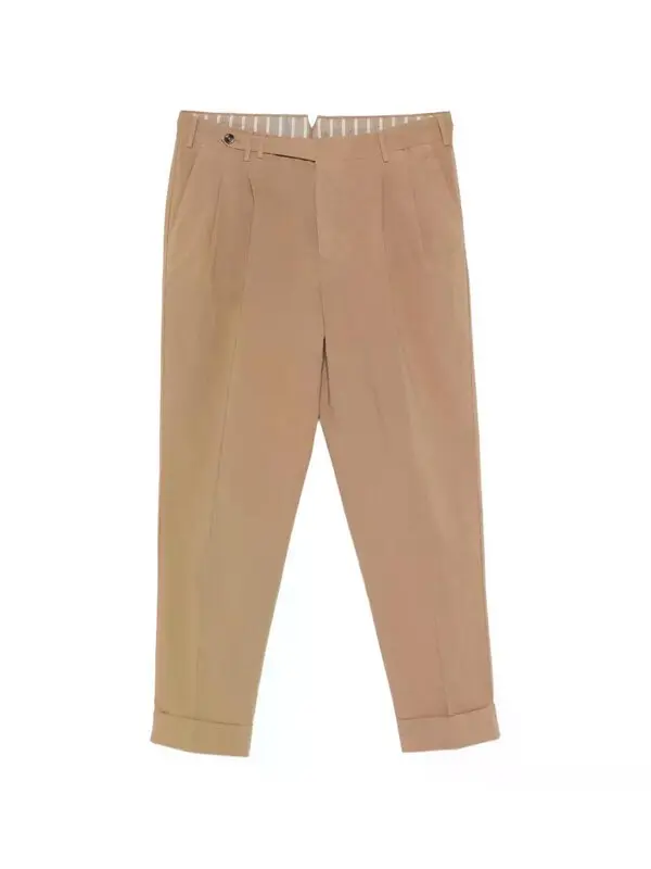 PT TORINO Pleated Trousers - Brown
