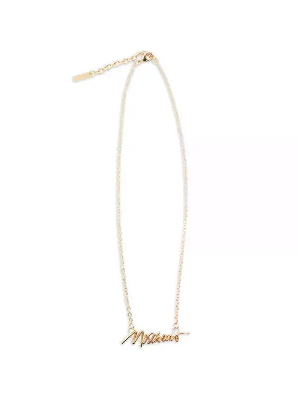 Moschino Logo-lettering Necklace - Gold