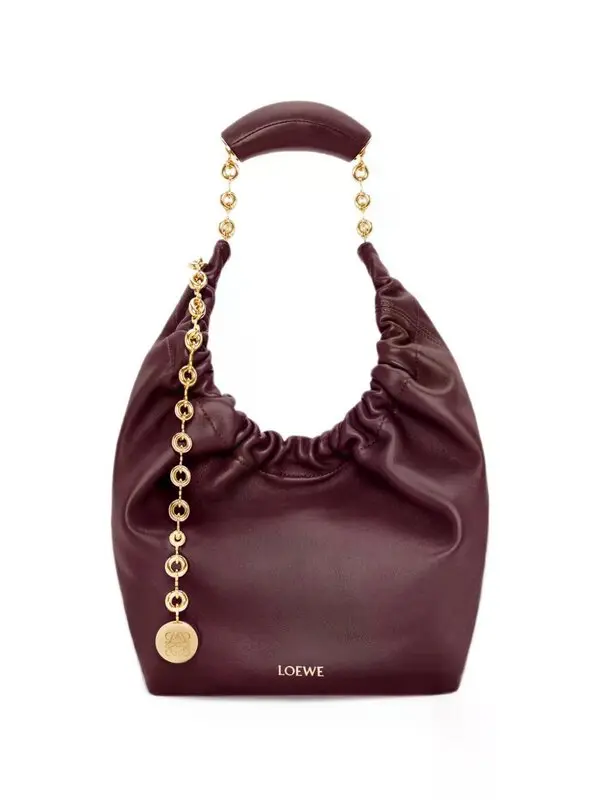 Loewe Small Squeeze Chain Shoulder Bag - Mulberry