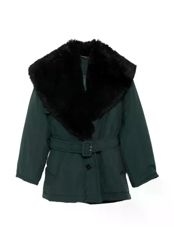 Chloé Belted Coat With Detachable Shearling Collar