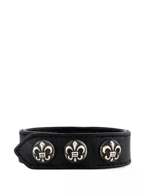 Chrome Hearts Fleur-de-lis Wrap Bracelet - Black