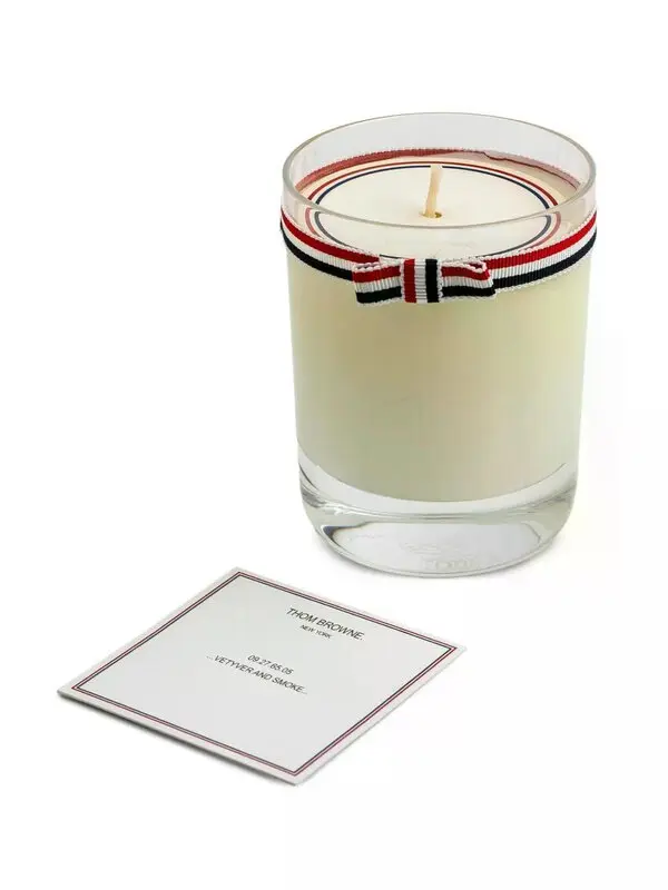 Thom Browne Vetyver Ribbon-detail Candle - Neutrals