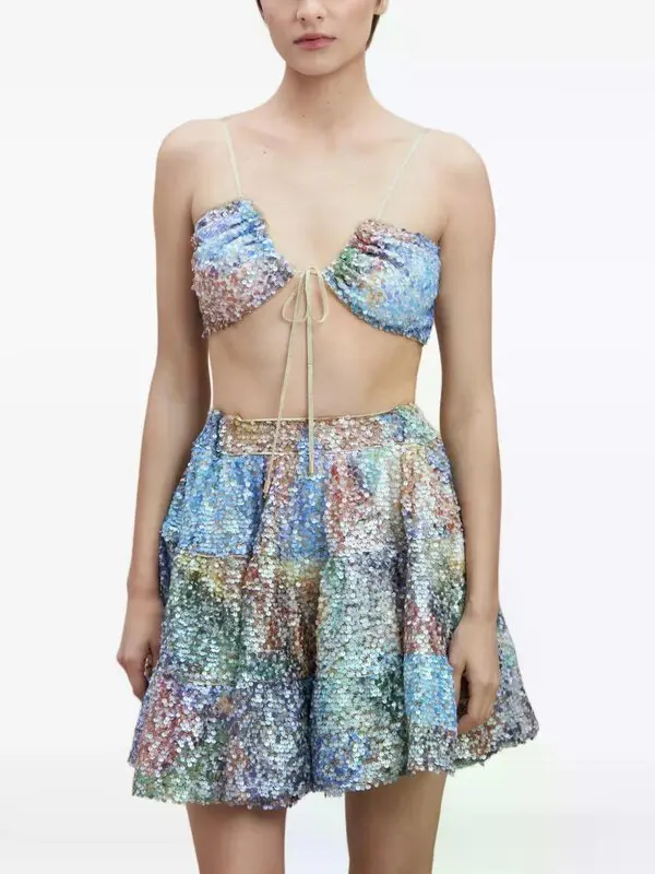 SANA OSMANI Sequin Tie Top
