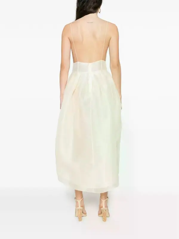 Khaite Colette V-neck Midi Dress