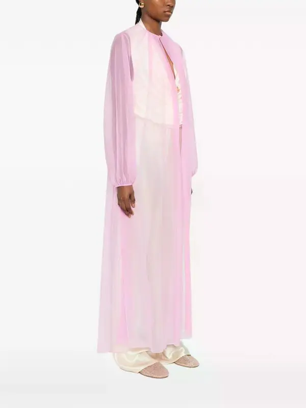 FORTE_FORTE Semi-sheer Coat - Pink