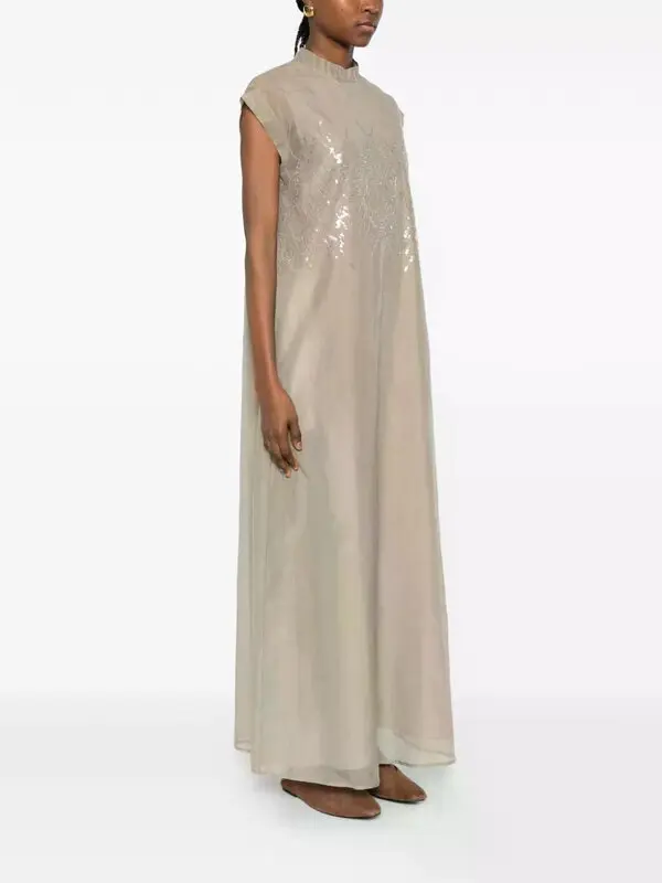 PANICALE Sequin-embellished Maxi Dress
