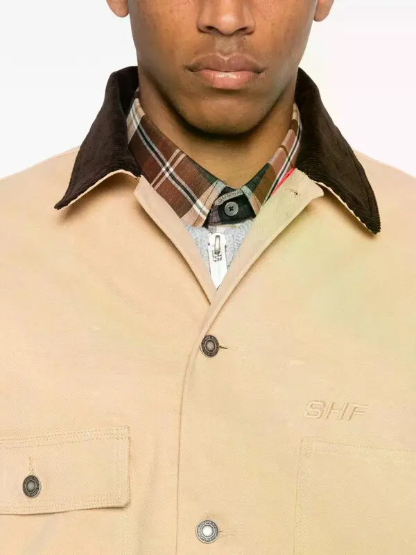 SKY HIGH FARM WORKWEAR Pocket Contrast Collar Jacket