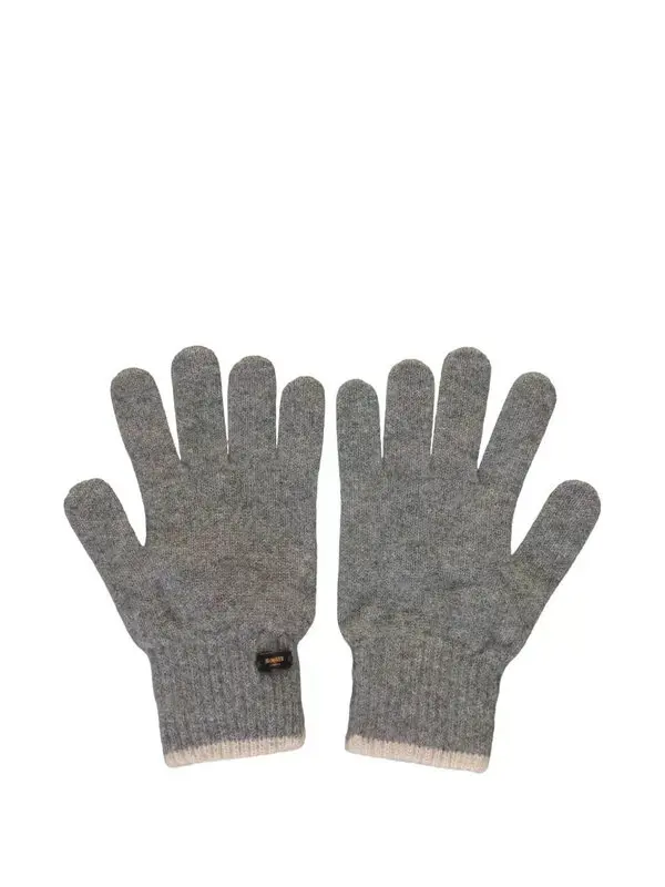 MOORER Logo-patch Gloves - Grey