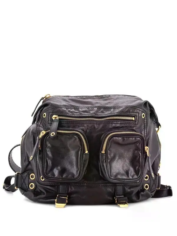 Gucci Darwin Convertible Leather Medium Backpack