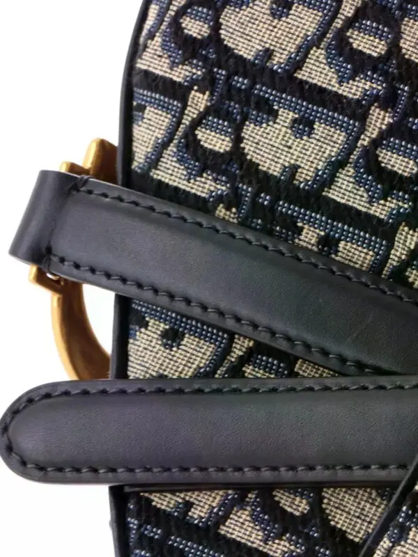 Dior Saddle Handbag Oblique Canvas Mini - Blue