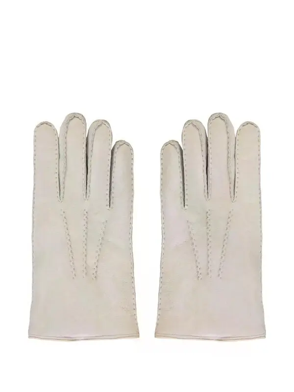 MOORER Stitched Short Gloves - Neutrals