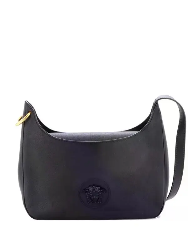 Versace La Medusa Leather Medium Hobo Bag