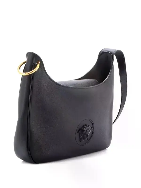 Versace La Medusa Leather Medium Hobo Bag