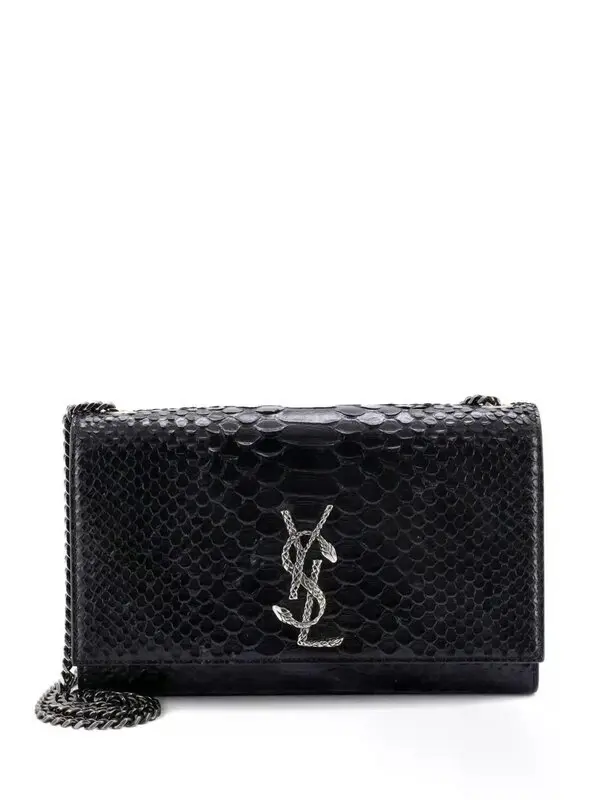 Saint Laurent Classic Monogram Python Embossed Leather Medium Crossbody Bag