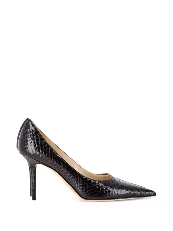 JIMMY CHOO Snakeskin Embossed Pointed-toe Pumps