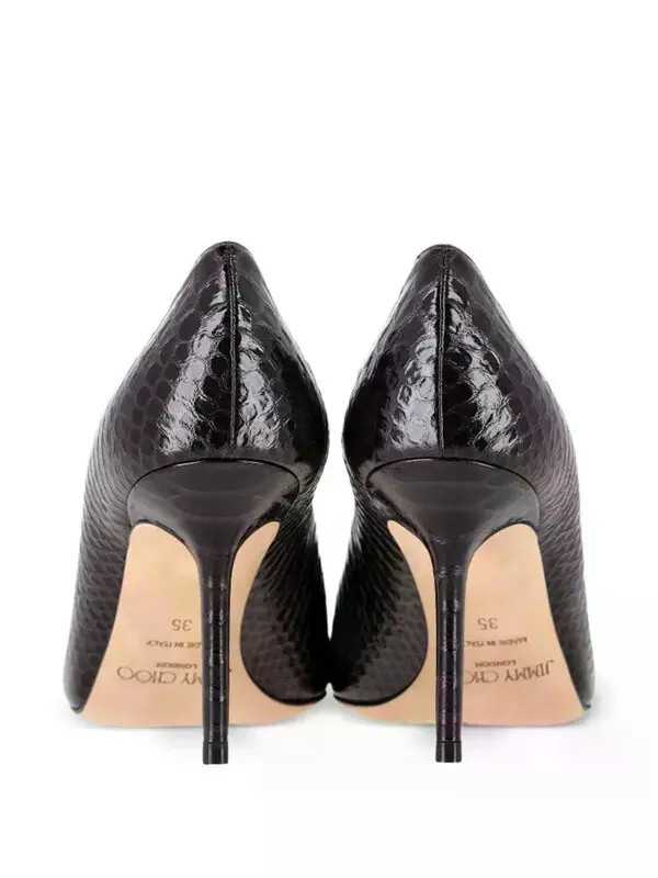 JIMMY CHOO Snakeskin Embossed Pointed-toe Pumps