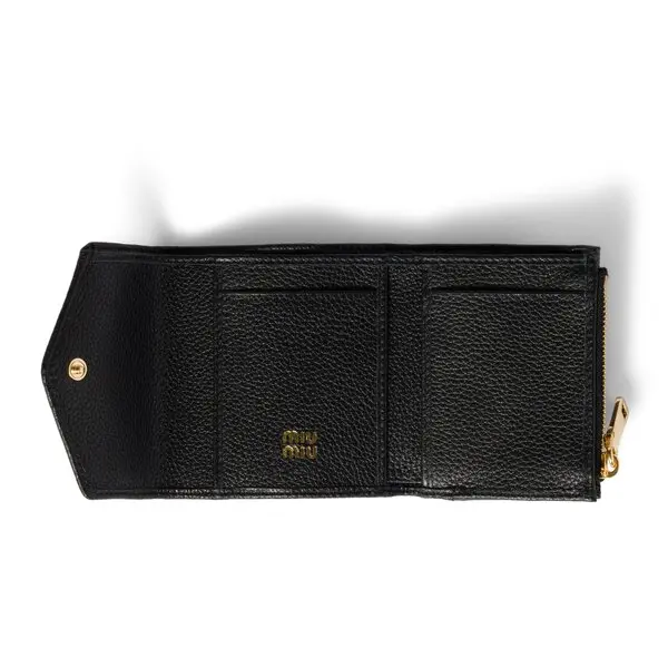 Miu Miu Small Leather Wallet - Black