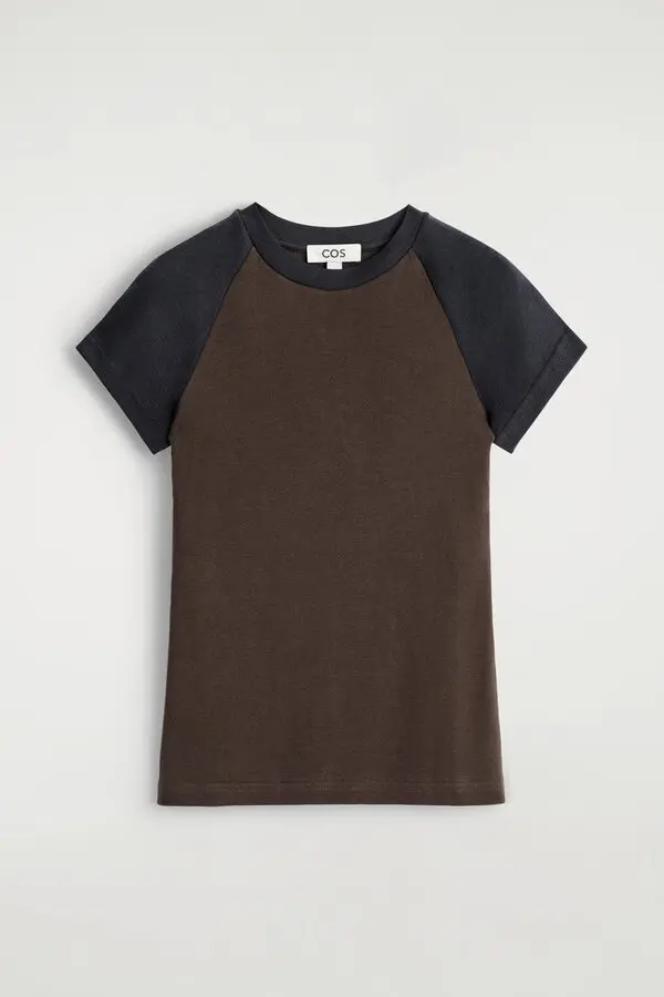 Cos Slim Cotton T-shirt - Navy