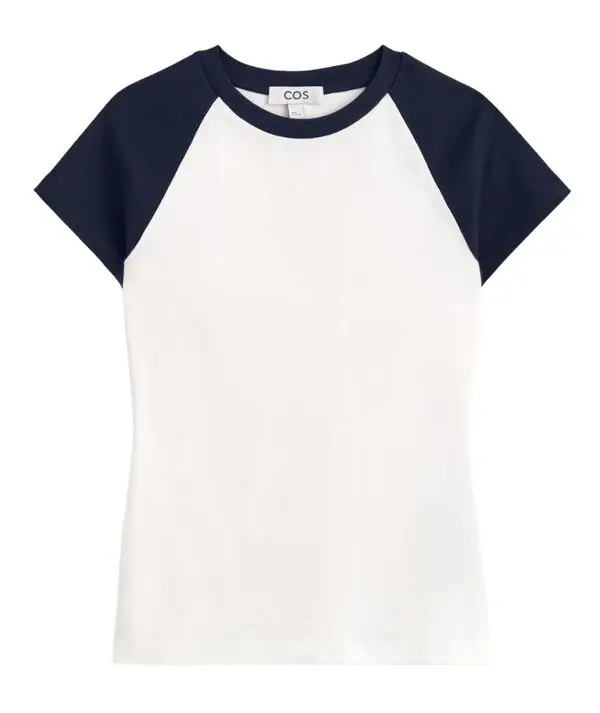 Cos Slim Cotton T-shirt - Navy
