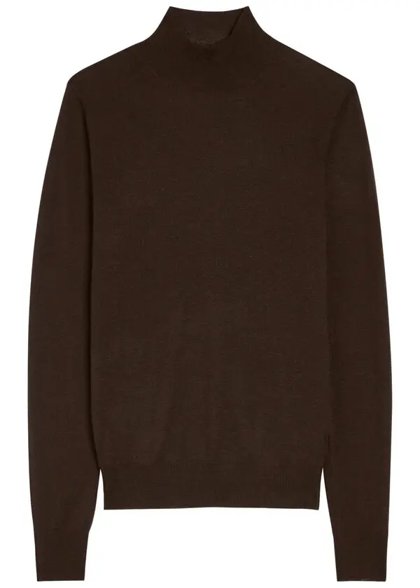 JOSEPH Mock-neck Cashmere Top