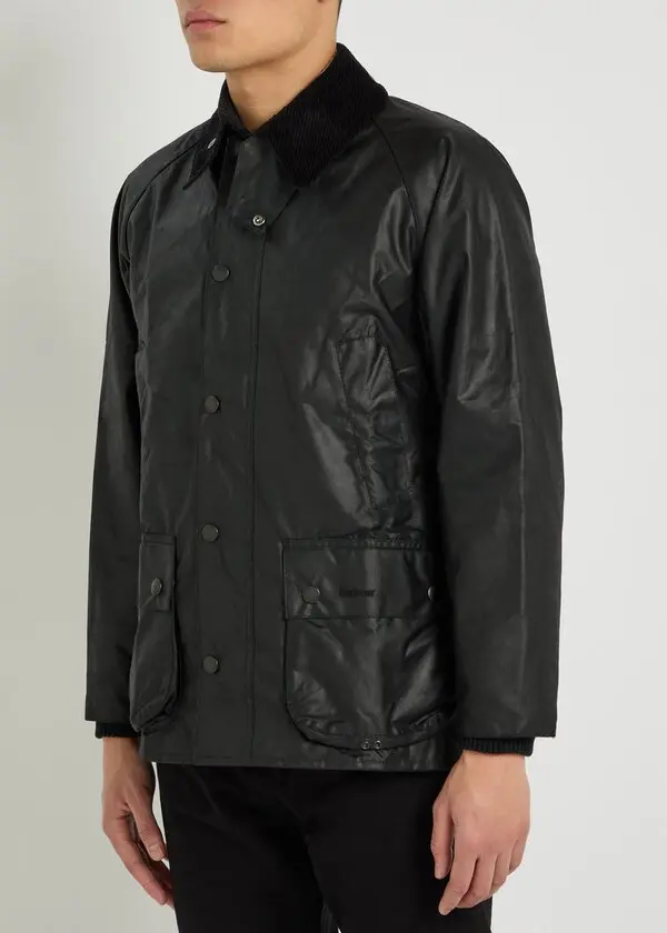 Barbour Bedale Waxed Cotton Jacket - Black