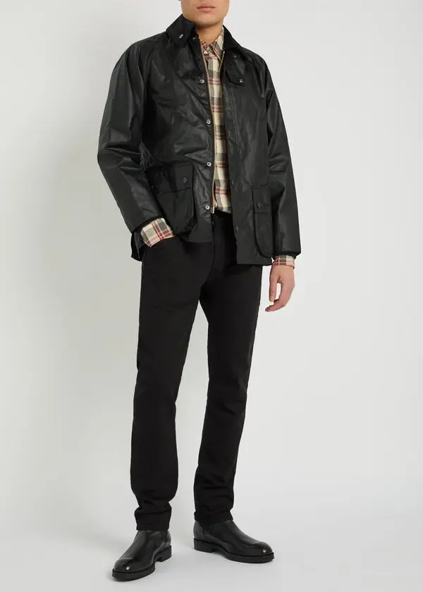 Barbour Bedale Waxed Cotton Jacket - Black
