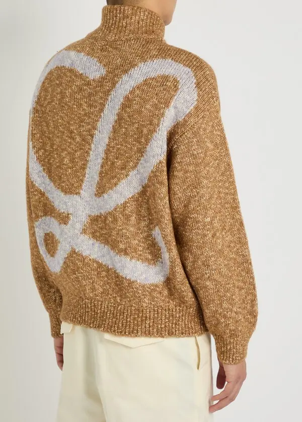 Loewe Logo-intarsia Cotton-blend Jumper