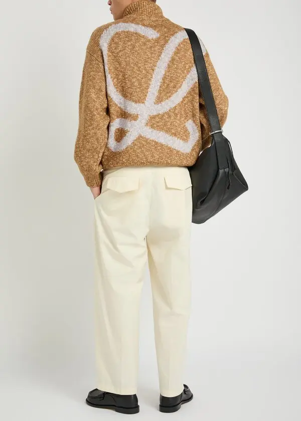 Loewe Logo-intarsia Cotton-blend Jumper
