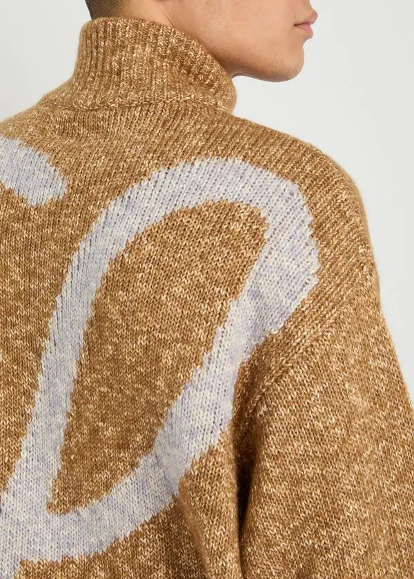 Loewe Logo-intarsia Cotton-blend Jumper
