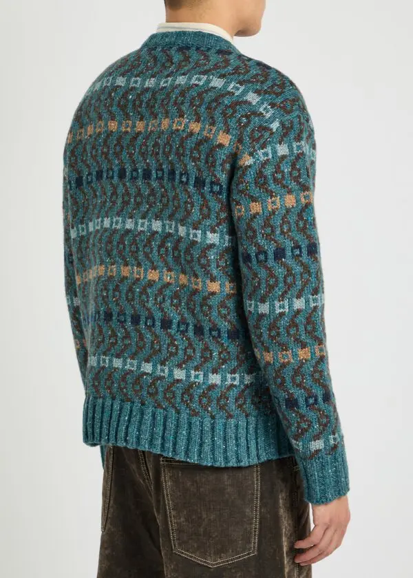 Loewe Logo Patterned Wool-blend Jumper