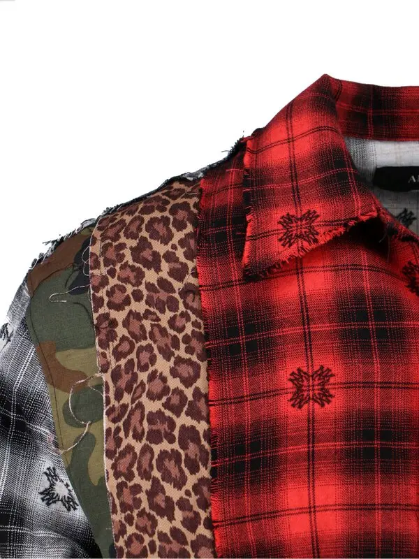 Amiri Spliced Ma Squad' Shirt - Red