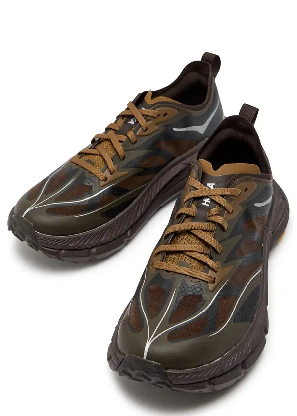HOKA® Mafate Speed 4 Lite Mesh Sneakers - Brown